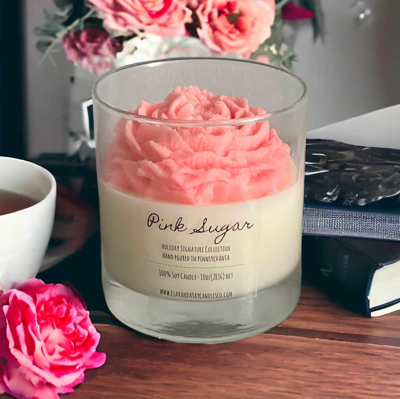 Limited Edition Fleur Sugar Candle – Claranda Tay Candles Co